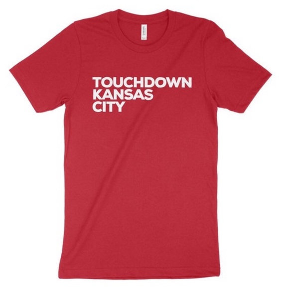 Bella Canvas | Shirts | Touchdown Kansas City Chiefs Shirt In Red White ...